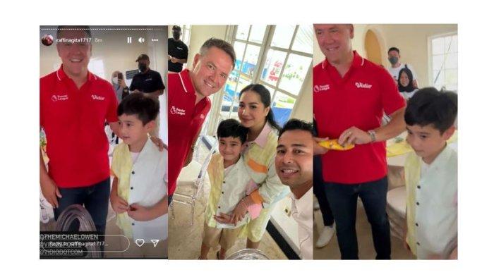 Rafathar Beri Kado Berupa Kaos Gambar Wajahnya untuk Michael Owen - Tribunbatam.id