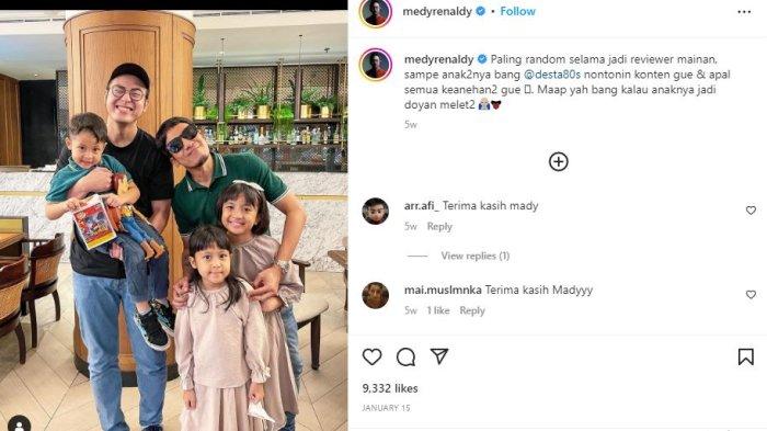 Desta Dapat Lato Lato Unik saat Mengantar Ketiga Anaknya Bertemu Medy Renaldy - Tribunbatam.id