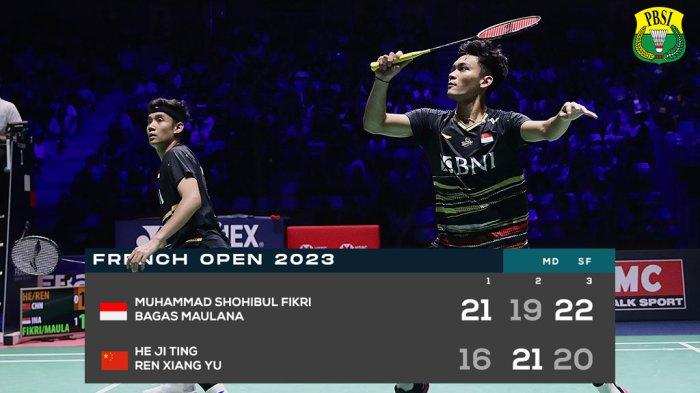 Hasil Semifinal French Open 2023, Fikri/Bagas, Jonatan Christie Menang, Lolos ke Final ...
