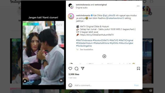 Natasha Wilona Mendadak Salah Tingkah saat Ajil Ditto Minum Bekas Bibirnya - Tribunbatam.id
