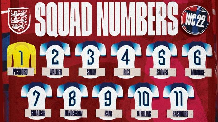 Nomor Punggung Pemain Timnas Inggris di Piala Dunia 2022, Termasuk Jadwal Tanding - Tribunbatam.id