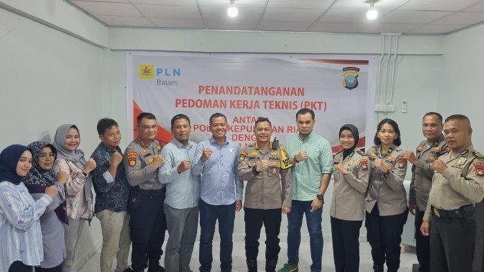 PLN Batam dan Ditpamobvit Polda Kepri Tandatangani Pedoman Kerja Teknis - Tribunbatam.id