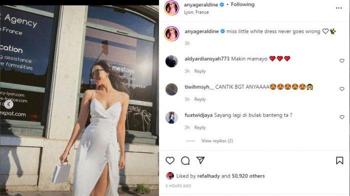 Penampilan Anya Geraldine Dinilai Cantik saat Pakai Gaun Putih Panjang ...