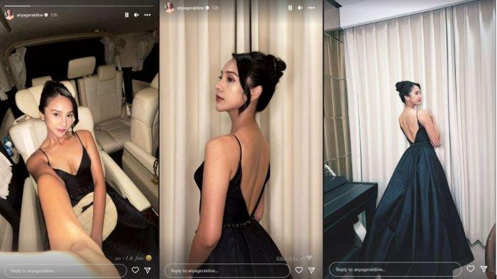 Anya Geraldine Pamer Punggung Eksotis saat Pakai Gaun Hitam - Tribunbatam.id