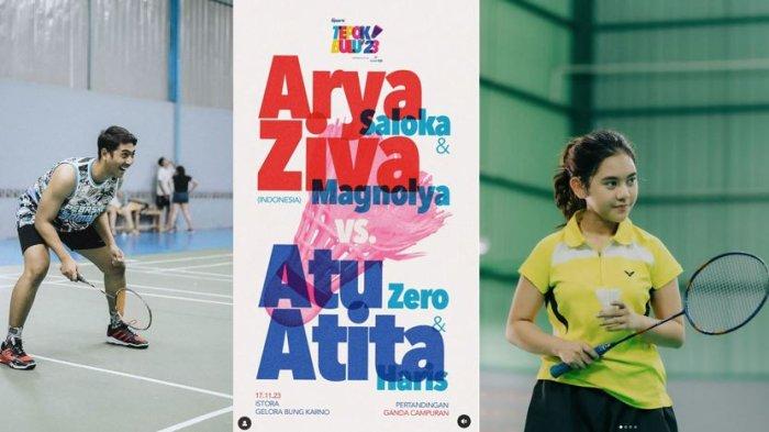 Arya Saloka dan Ziva Magnolya Lawan Pemain Malaysia di Tepok Bulu 2023 ...