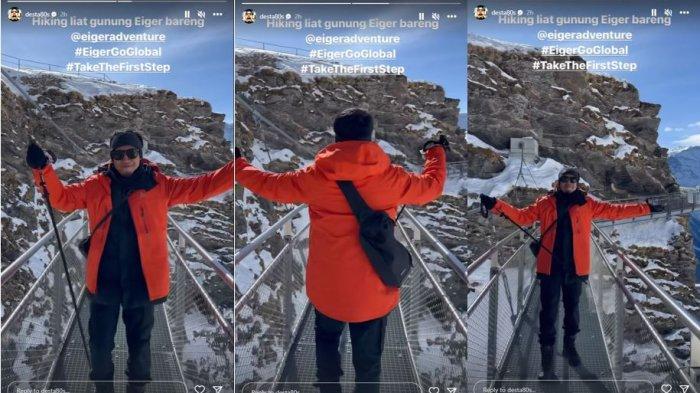 Desta Pemerkan Keindahan Gunung Eiger saat Liburan ke Swiss - Tribunbatam.id