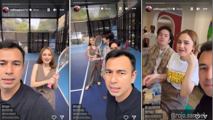 Raffi Ahmad Ajak Syifa Hadju dan Angga Yunanda Main Tenis saat Promosi Film - Tribunbatam.id