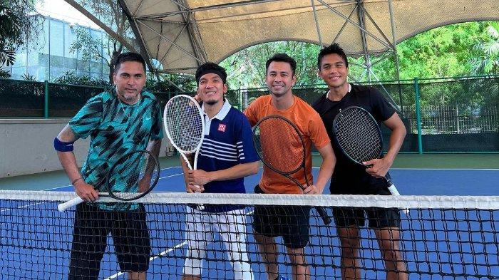 Raffi Ahmad Olahraga Tenis bareng Desta Lagi usai Menang di Tiba-Tiba Tenis - Tribunbatam.id