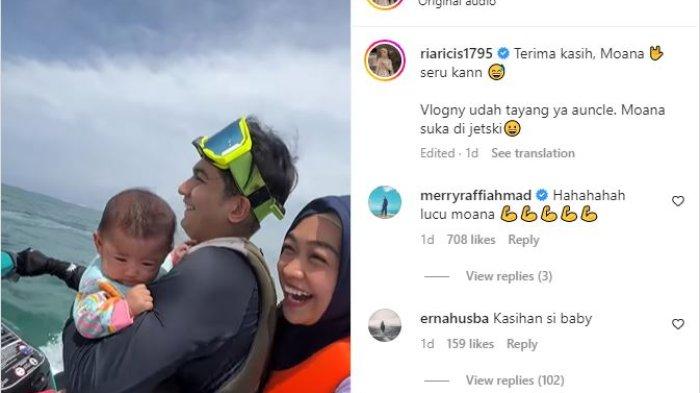 Ria Ricis Minta Maaf ke Moana Usai Ajak Sang Anak Naik Jetski di Laut - Tribunbatam.id