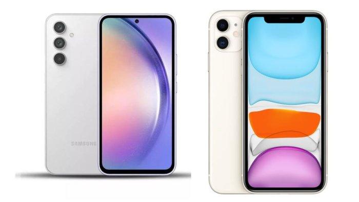 Perbandingan Spek serta Harga HP Samsung A55 5G dan iPhone 11 Selisih ...