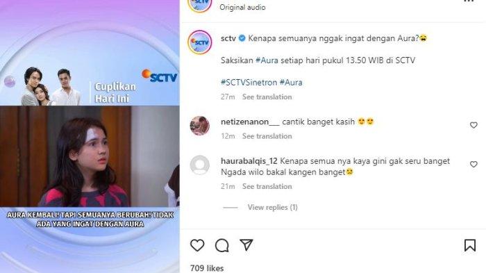 Natasha Wilona Digantikan Sandrinna Michelle, Penonton Sinetron Aura Kecewa - Tribunbatam.id