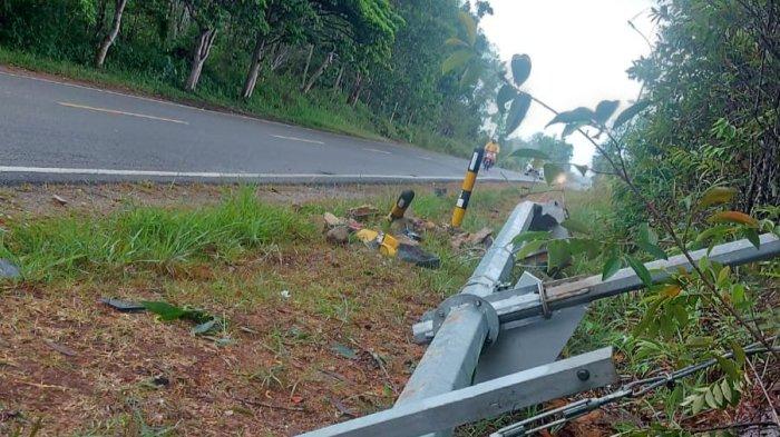 Tiang Lampu Warning Light di Bintan Roboh Diduga Akibat Cuaca Ekstrem ...