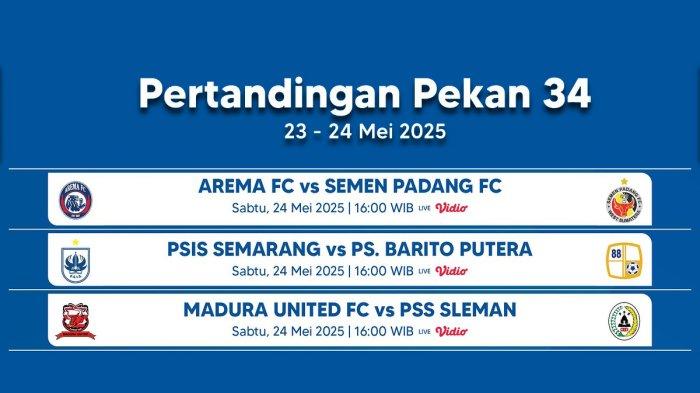 Jadwal BRI Liga 1 2024-2025 Pekan Terakhir, Laga Penentu Degradasi Berlangsung Serentak Sabtu ...