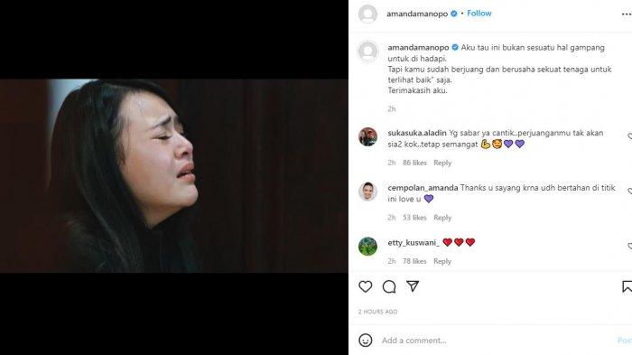 Amanda Manopo Unggah Foto Menangis dan Ucap Terima Kasih pada Diri Sendiri - Tribunbatam.id
