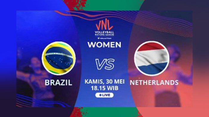 Live Streaming Moji TV VNL 2024 Putri Malam Ini Brazil vs Belanda ...