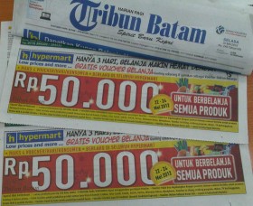 Gratis Voucher Belanja Rp 50 Ribu di Hypermart - Tribunbatam.id