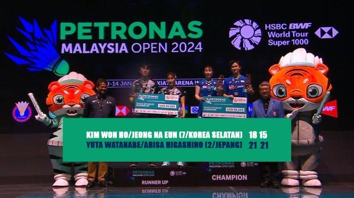 Hasil Final Malaysia Open 2024, Yuta Watanabe/Arisa Higashino Juara Ganda Campuran - Tribunbatam.id