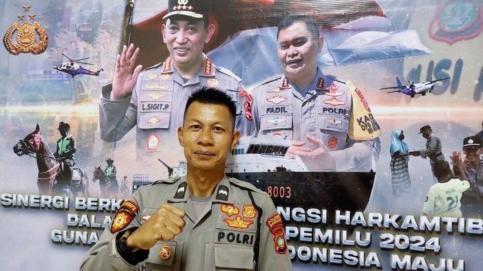 Viral Aipda Andi Hidayat Temui Pendemo Sendirian: Kita Ini Bersaudara - Tribunbatam.id