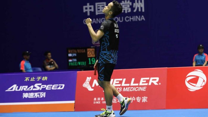 Hasil Final Kejuaraan Asia 2023, Tekuk Loh Kean Yew, Anthony Ginting Sabet Juara - Tribunbatam.id