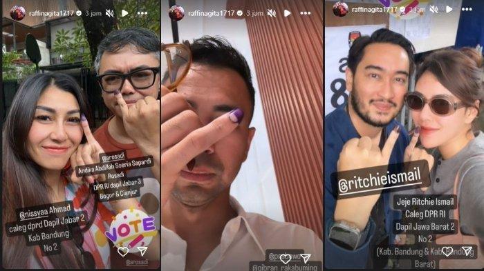 Deretan Artis Pamer Jari Bertinta Ungu usai Nyoblos di Pemilu 2024 - Tribunbatam.id