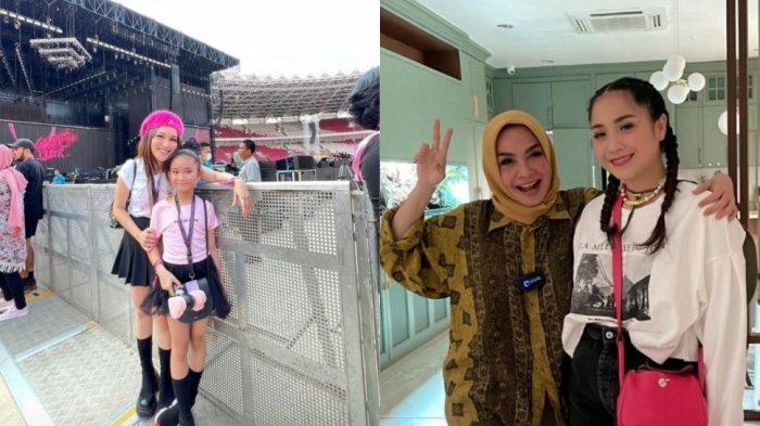 Adu Gaya Nagita Slavina dan Ayu Ting Ting saat Nonton Konser BLACKPINK - Tribunbatam.id