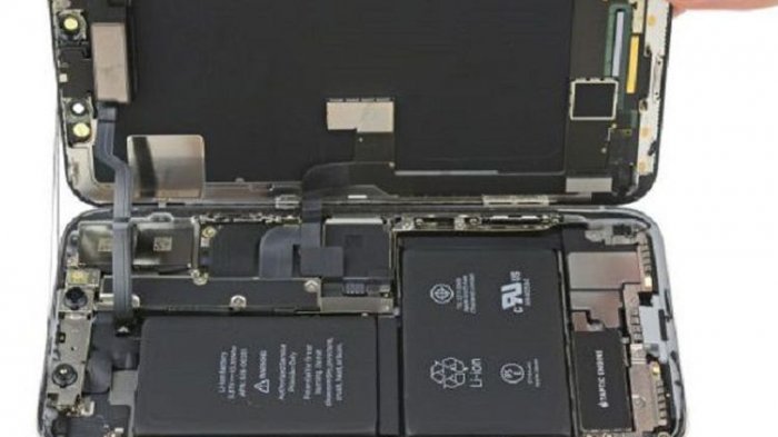 WOW. iPhone X menggunakan Dua Baterai. Begini Penampakan Komponen di ...