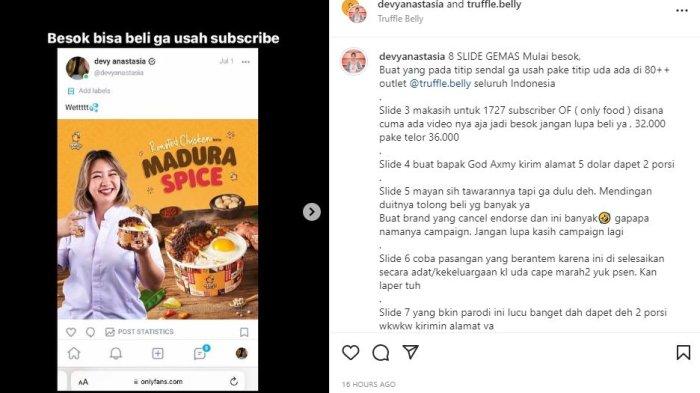Devy MasterChef Indonesia 9 Ternyata Buat Akun OnlyFans untuk Promosi ...