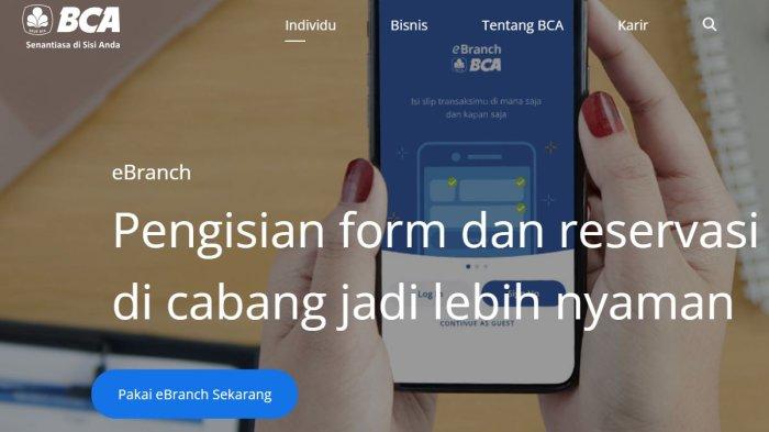 Cara Mudah Setor Tunai e-Branch BCA, Cukup Isi Formulir Secara Online sebelum Menabung di Bank ...