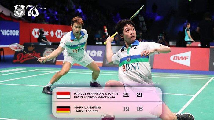 Hasil French Open, Marcus/Kevin, Hendra/Ahsan, Fajar/Rian Menang, 3 MD ke Perempat Final ...