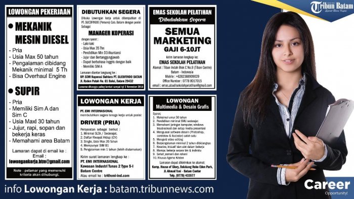LOKER BATAM HARI INI - Lima Informasi Lowongan Kerja Terbaru Hari Ini ...