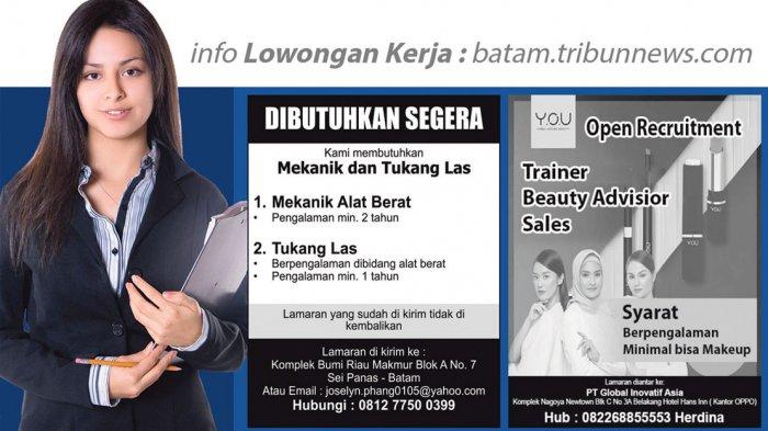 LOKER BATAM HARI INI - Dua Info Lowongan Kerja Terbaru di Batam ...