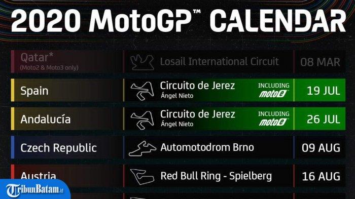 UPDATE Jadwal MotoGP 2020 Resmi Diumumkan, Dimulai dari GP Spanyol 19 ...