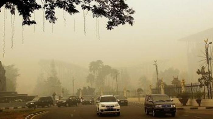 Kabut Asap Kian Tebal, Pekanbaru pun "Hilang" dari Pandangan ...