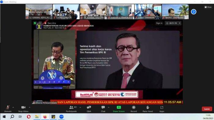 Kemenkumham Raih Opini WTP ke -14 Berturut-turut - Tribunbatam.id