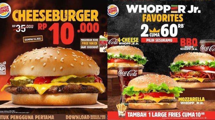 Ada Promo Cheeseburger di Burger King, Hanya Rp 10.000 dan Berlaku ...