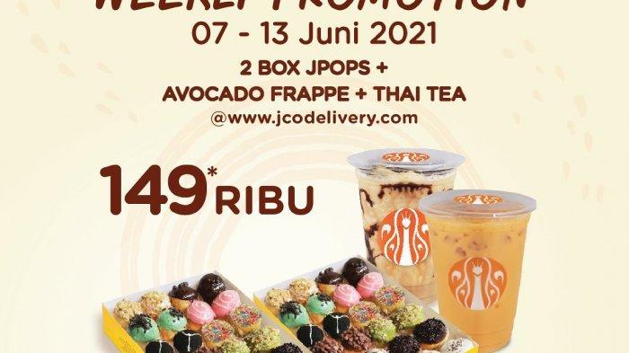 Promo JCO Hari Minggu 13 Juni 2021, 2 Box JPOPS Plus 2 Minuman Cukup ...
