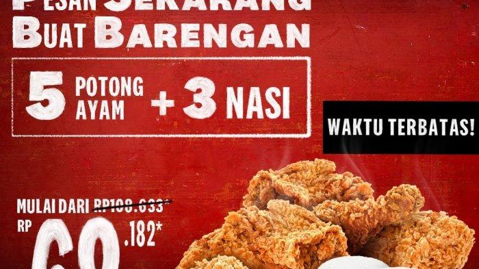 Promo KFC Selama Maret 2021, Bayar Harga Rp 68 Ribu Dapatkan 5 Potong ...