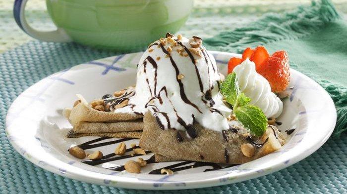Resep Crepe Es Krim dengan Saus Cokelat Nikmat, Cemilan yang Mudah ...