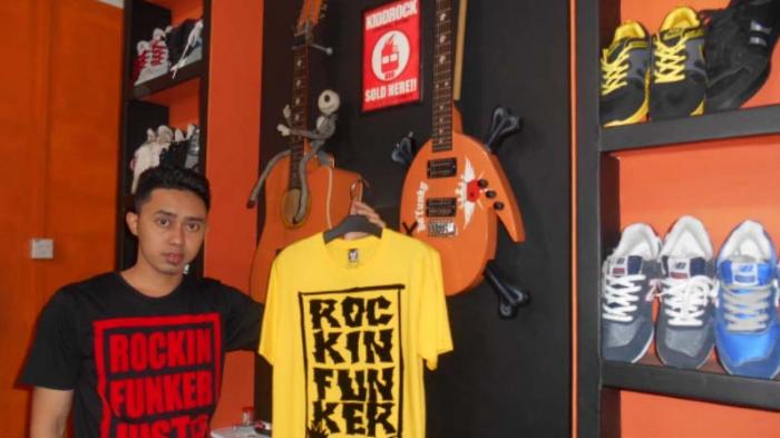 Desain Kaos Rockin Funky Cocok Untuk Anak Muda - Tribunbatam.id