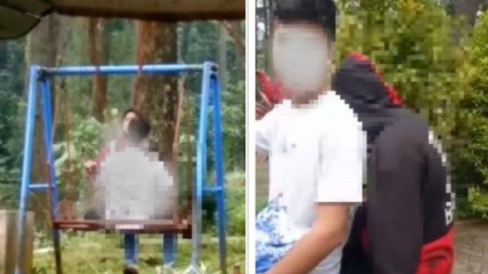 Sepasang Kekasih Berbuat Asusila di Taman Kota, Wanita Lihat Kanan Kiri ...