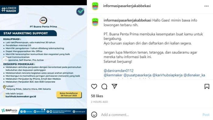 Lowongan Kerja Bekasi: PT Buana Penta Prima Tawarkan Posisi Staf ...