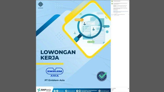 Lowongan Kerja Bekasi: PT Emblem Asia Tawarkan Posisi QA-QC Staff ...