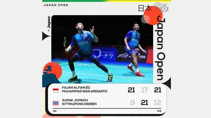 Jepang Terbuka 2022: Fajar/Rian Lolos ke Perempat Final, Bertemu Pasangan yang Singkirkan ...