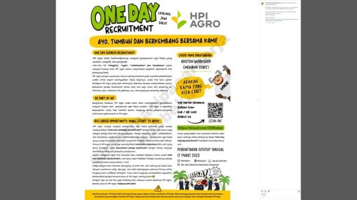 Lowongan Kerja Bekasi: HPI Agro, Perusahaan Djarum Group, Butuh Asisten ...