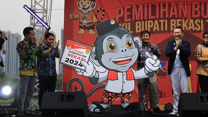 KPU Kabupaten Bekasi Luncurkan Jingle dan Maskot Pilkada 2024 - Tribunbekasi.com