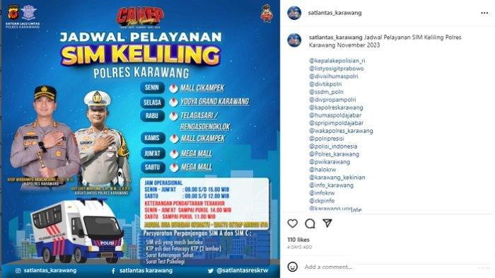 Jadwal SIM Keliling Karawang Senin 18 Desember 2023 Ini di Mall ... Jadwal SIM Keliling Karawang Senin 18 Desember 2023 Ini di Mall ...
