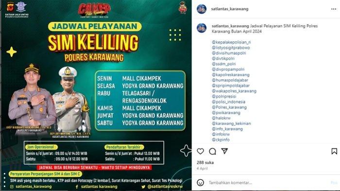 Jadwal SIM Keliling Karawang Senin 29 April 2024 Ini di Mall Cikampek ... Jadwal SIM Keliling Karawang Senin 29 April 2024 Ini di Mall Cikampek ...