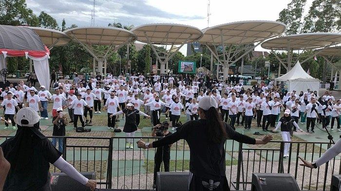 KPU Kota Cilegon Gelar Senam Bersama, Ajak Sekolah dan Komunitas, Ini Pesannya - Tribunbekasi.com
