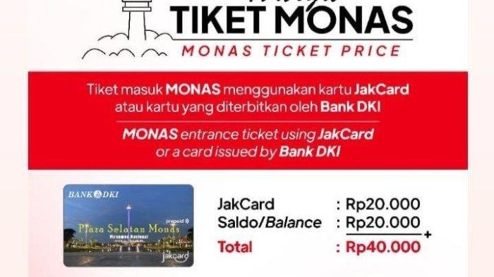 Gunakan Kartu Jakcard, Berikut Harga Tiket Masuk Wisata Jakarta Monas, Simak Info Selengkapnya ...