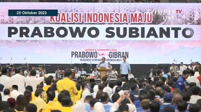 Deklarasi Prabowo-Gibran di Indonesia Arena, Ketum Parpol KIM dan Wiranto Tampak Hadir ...